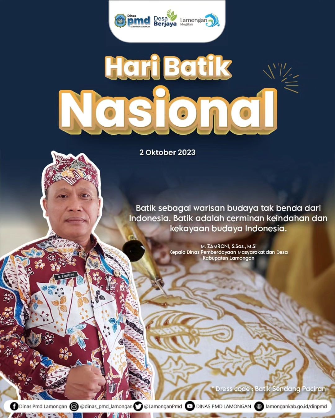 Selamat Hari Batik Nasional - 02 Oktober 2023 | Dinas Pemberdayaan Masyarakat dan Desa Kabupaten ...